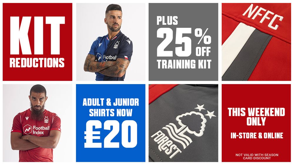 Nottingham Forest FC - Great offers in the club shop this weekend!